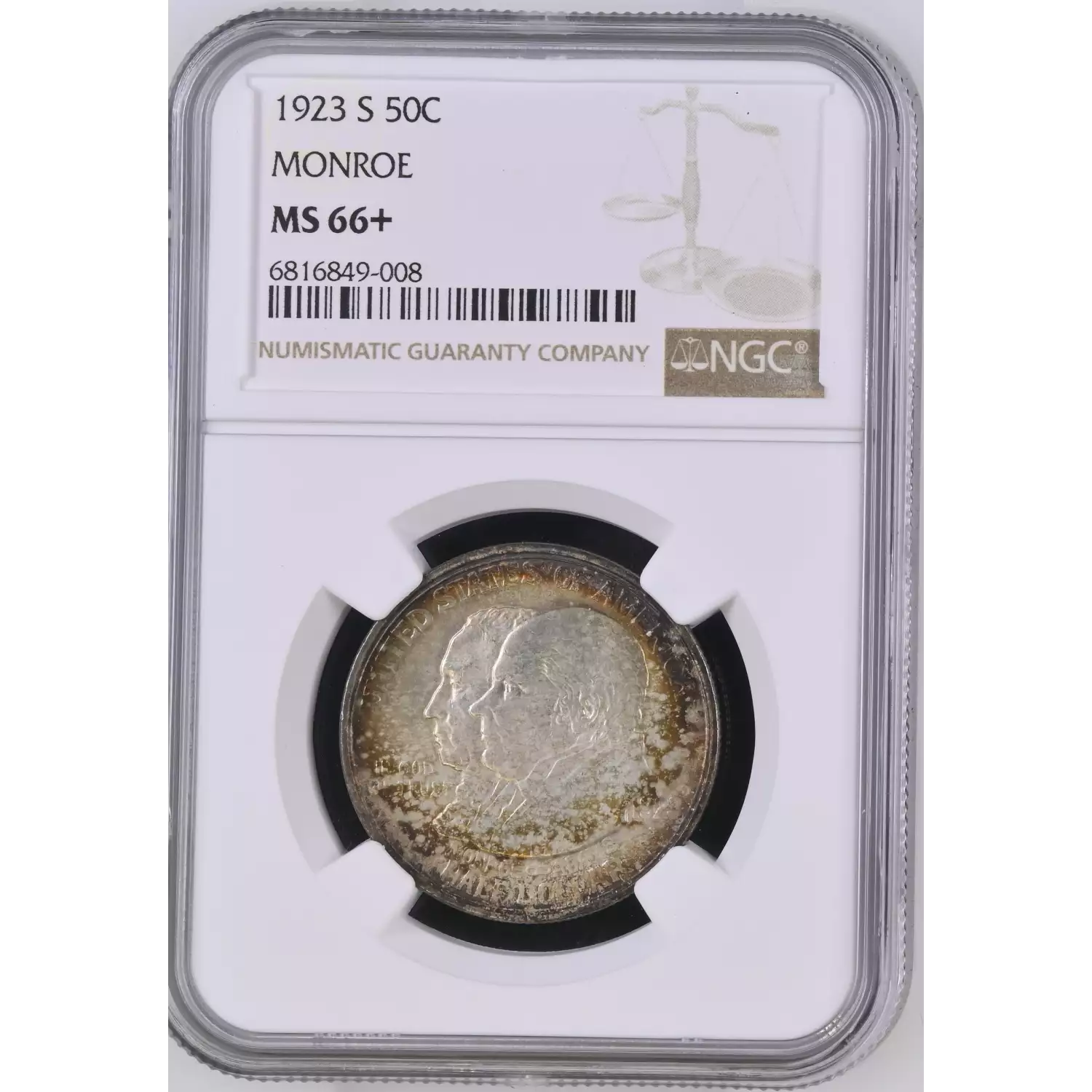 1923-S Classic Commemorative Monroe Doctrine Centennial NGC MS-66 ...